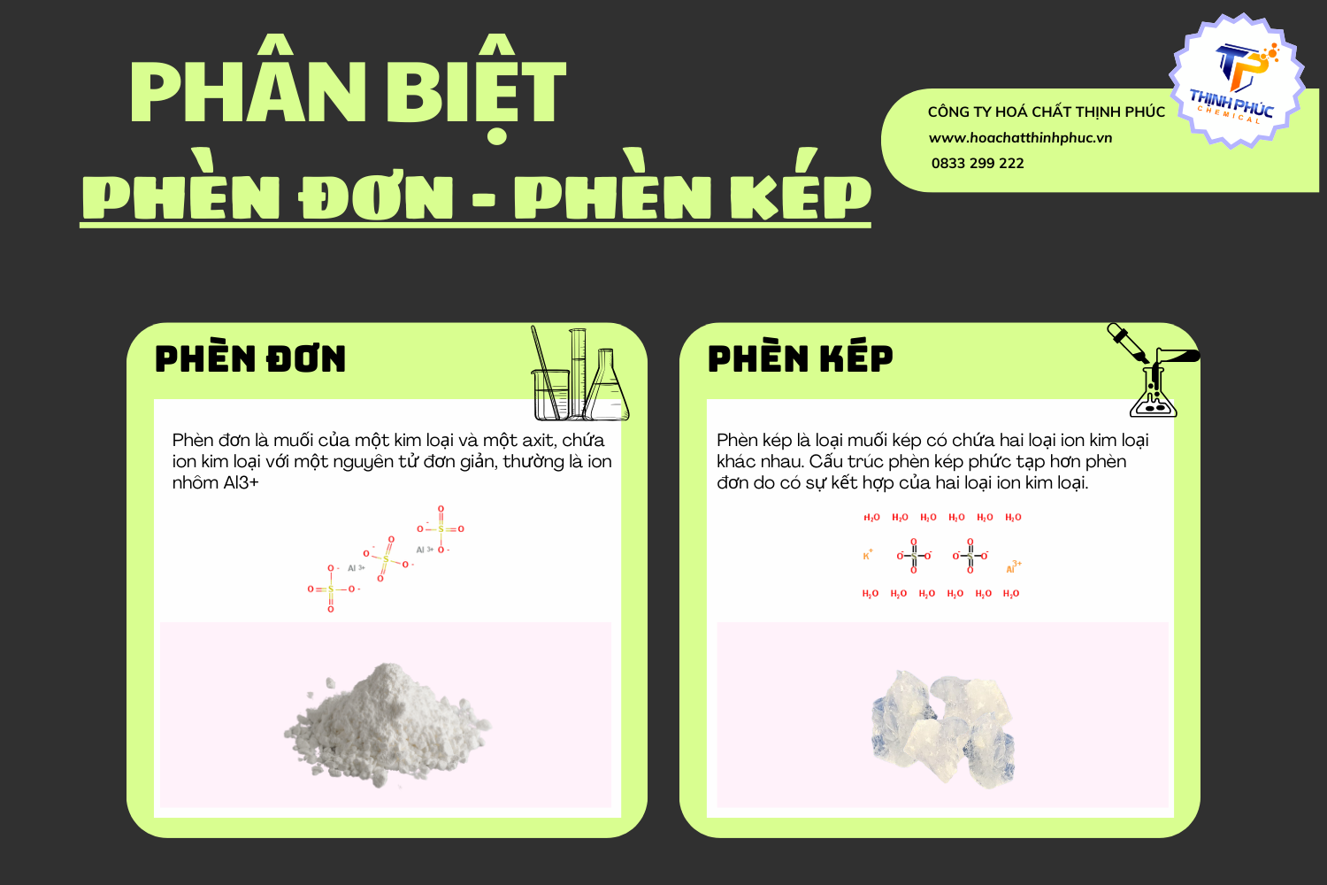 Phân Biệt Phèn Đơn & Phèn Kép